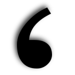 Upside Down Red Comma Logo